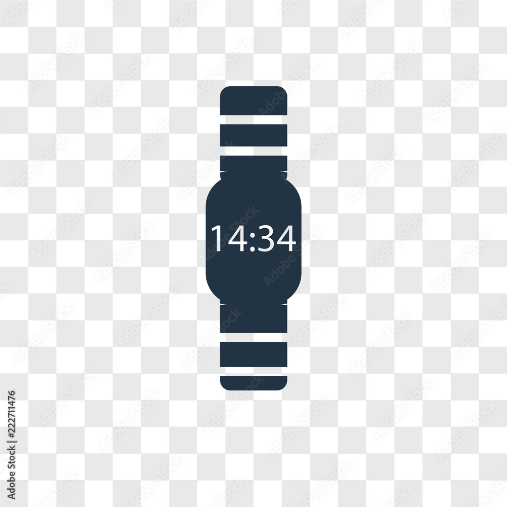 watch icons isolated on transparent background. Modern and editable ...