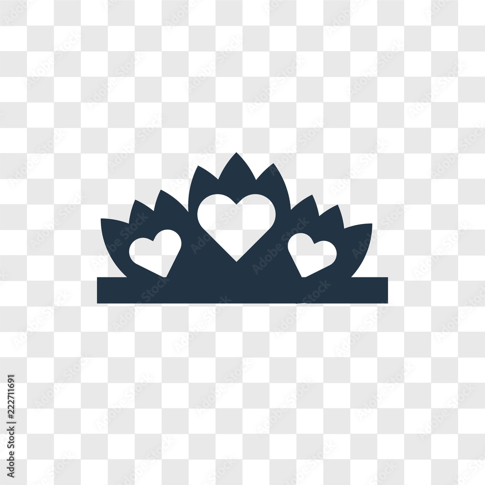 tiara icons isolated on transparent background. Modern and editable ...