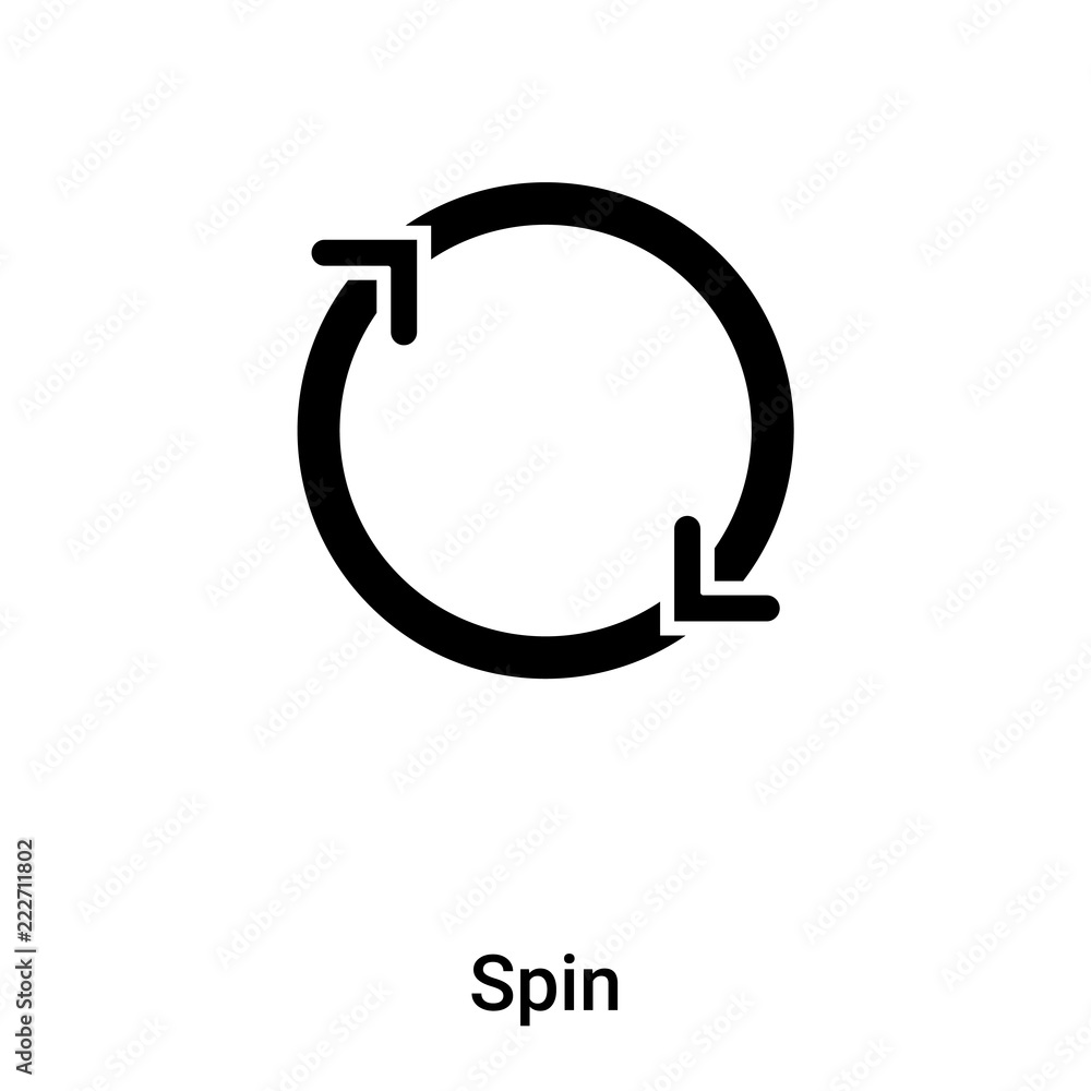 Spin icon vector isolated on white background, logo concept of Spin ...