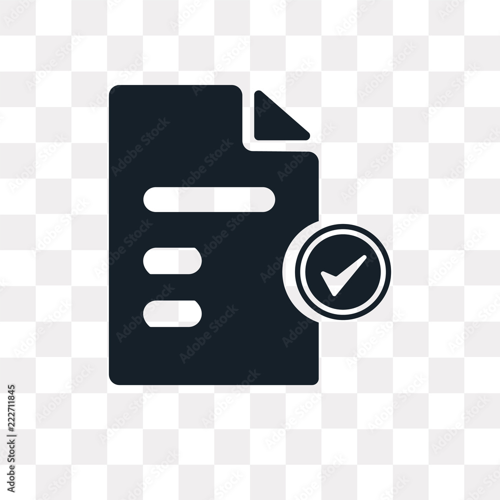 checked icon on transparent background. Modern icons vector ...
