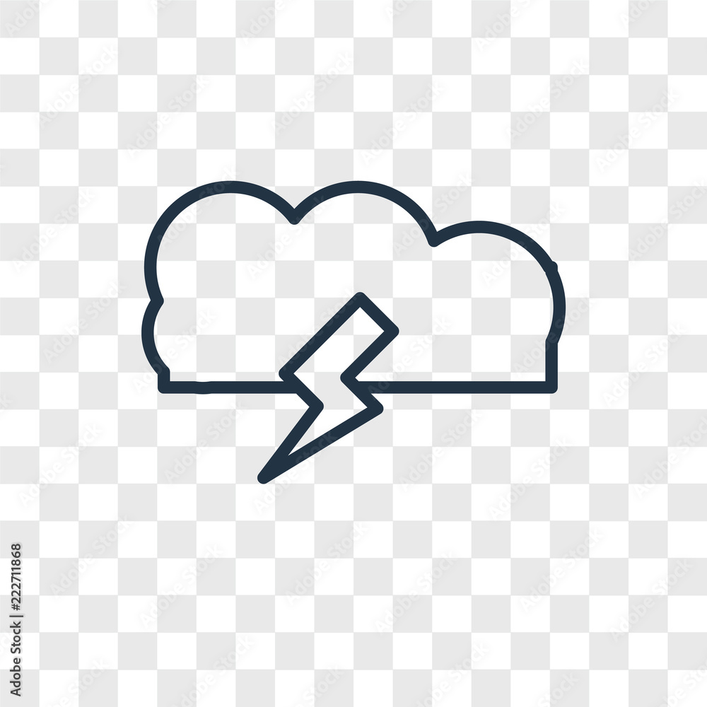 storm icons isolated on transparent background. Modern and editable ...