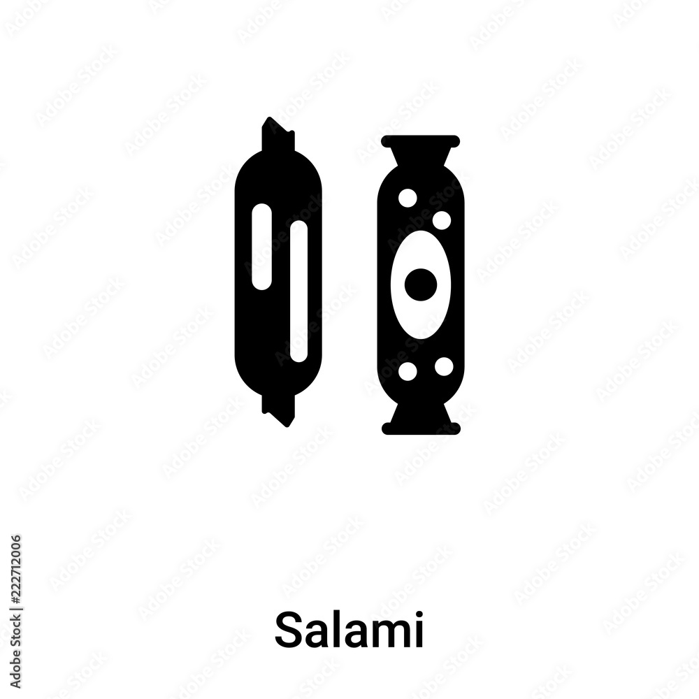 Salami icon vector isolated on white background, logo concept of Salami ...