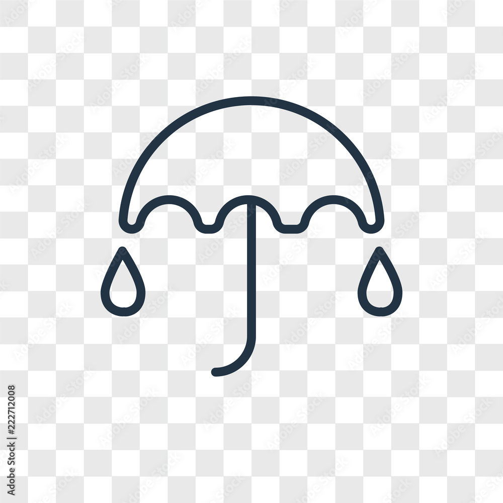 umbrella icons isolated on transparent background. Modern and editable ...