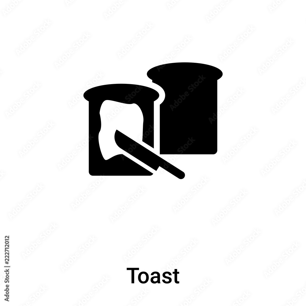 Toast icon vector isolated on white background, logo concept of Toast ...