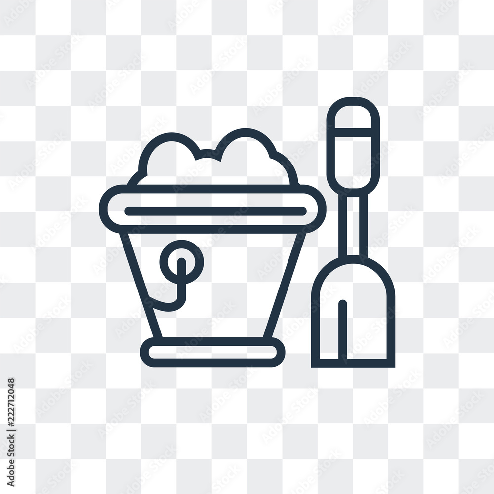 sand bucket icon isolated on transparent background. Modern and ...
