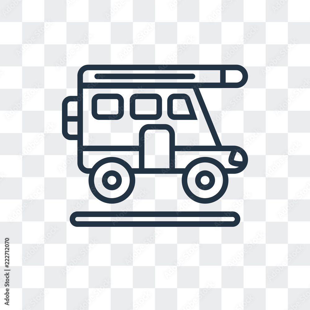 caravan icon isolated on transparent background. Modern and editable ...