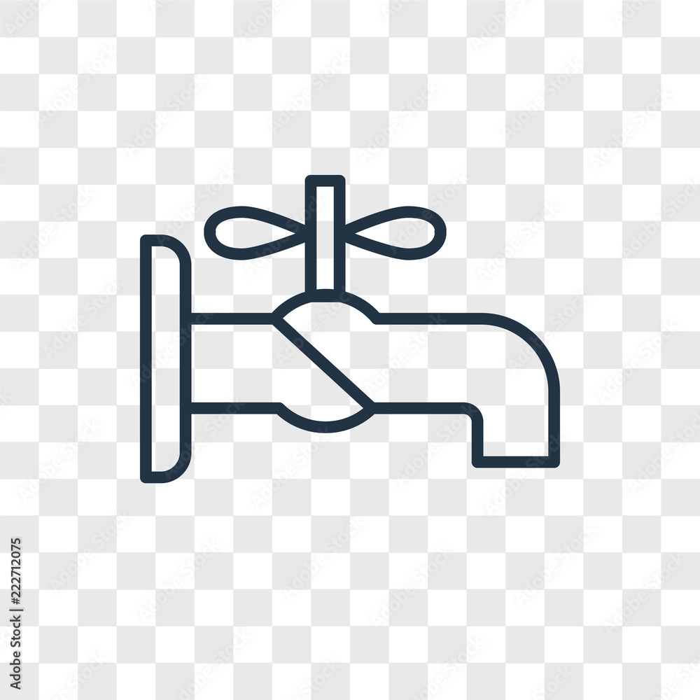 faucet icons isolated on transparent background. Modern and editable ...