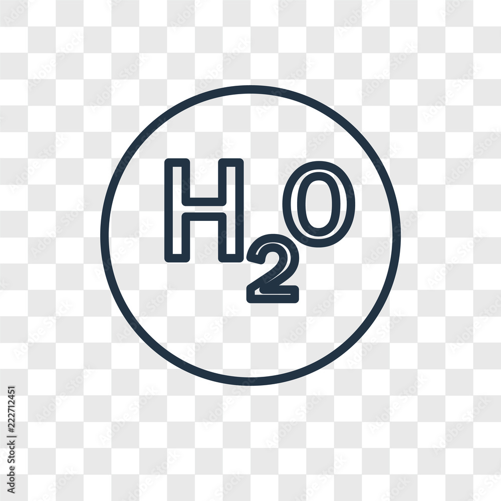 h2o icons isolated on transparent background. Modern and editable h2o ...