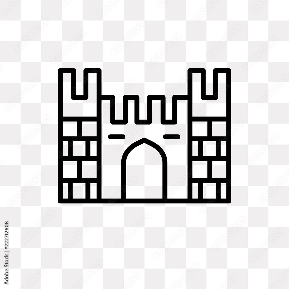 castle icon on transparent background. Modern icons vector illustration ...