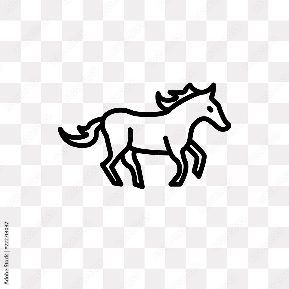 arab horse icon on transparent background. Modern icons vector ...