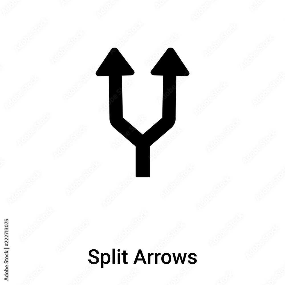 Vecteur Stock Split Arrows icon vector isolated on white background ...