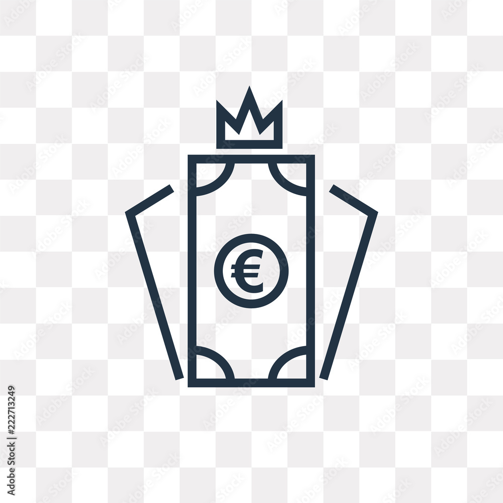 money icon on transparent background. Modern icons vector illustration ...