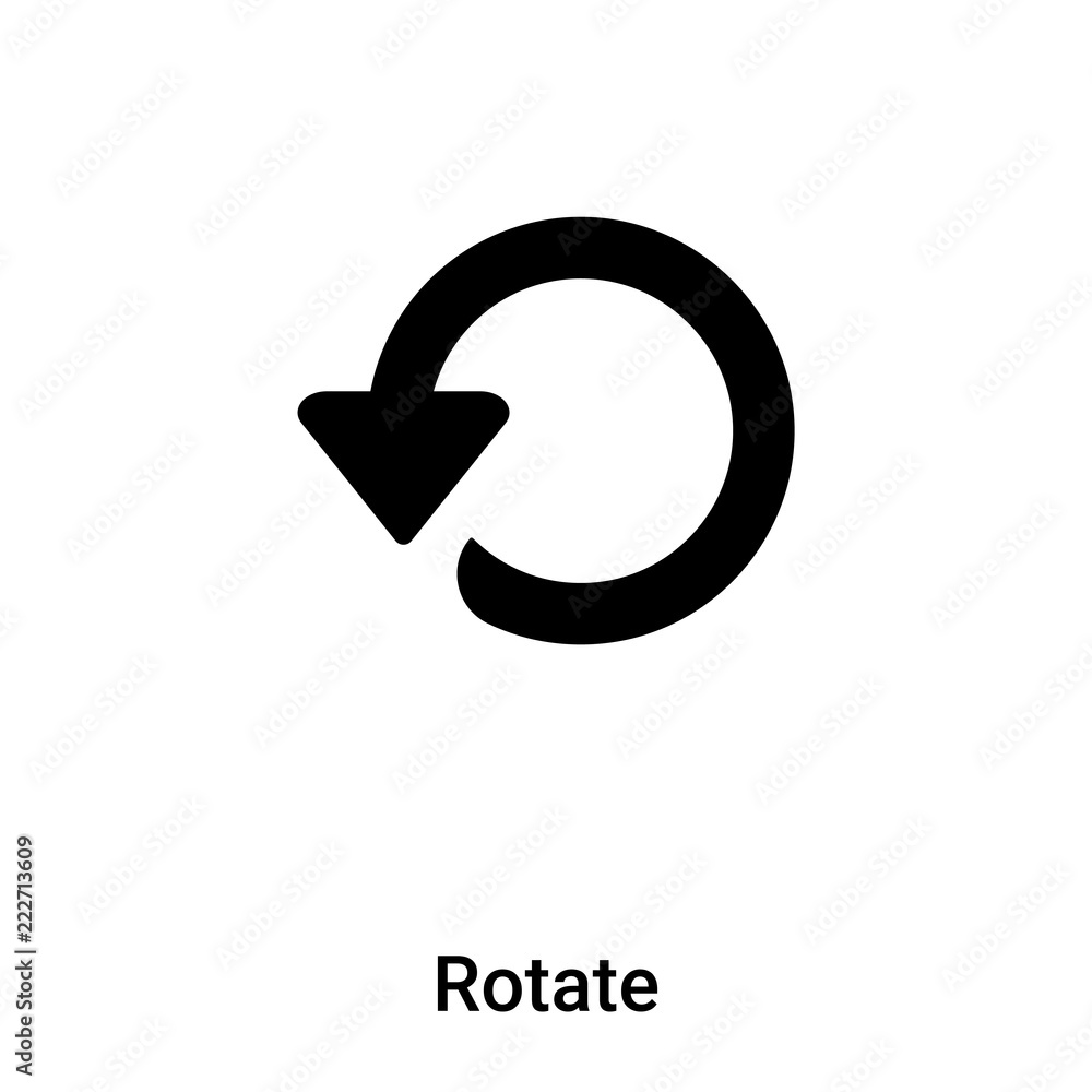 Rotate icon vector isolated on white background, logo concept of Rotate ...