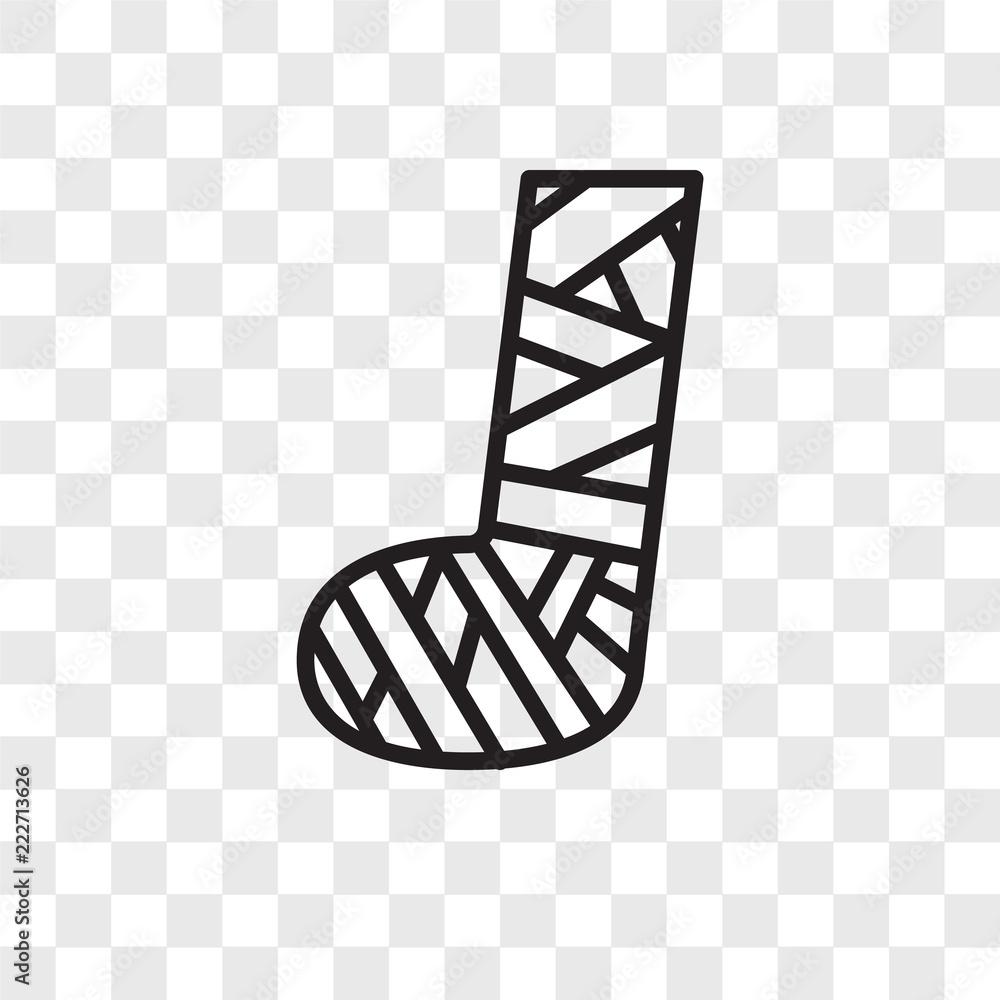 plaste foot icons isolated on transparent background. Modern and ...