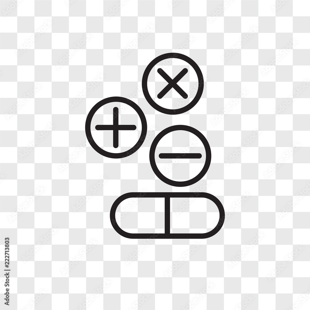 drugs icons isolated on transparent background. Modern and editable ...