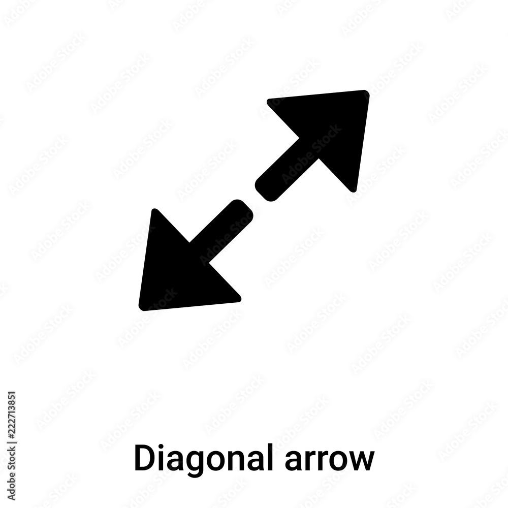 Diagonal arrow icon vector isolated on white background, logo concept ...