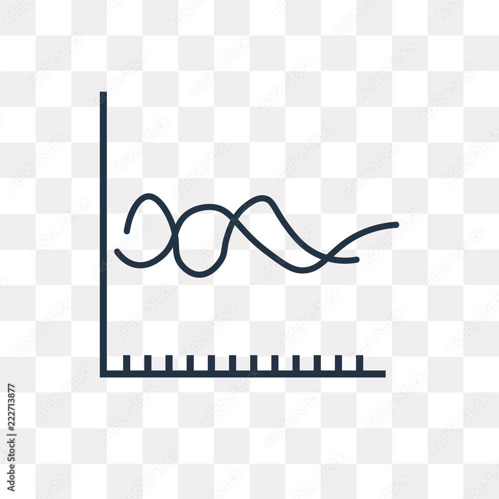 Line graph vector icon isolated on transparent background, Line graph ...