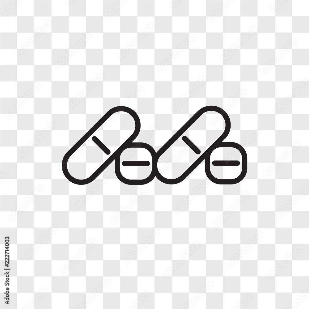 pills icons isolated on transparent background. Modern and editable ...