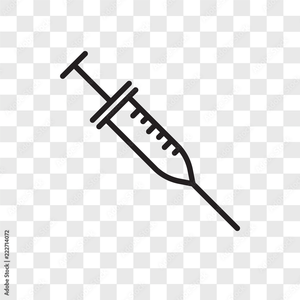 syringe icons isolated on transparent background. Modern and editable ...
