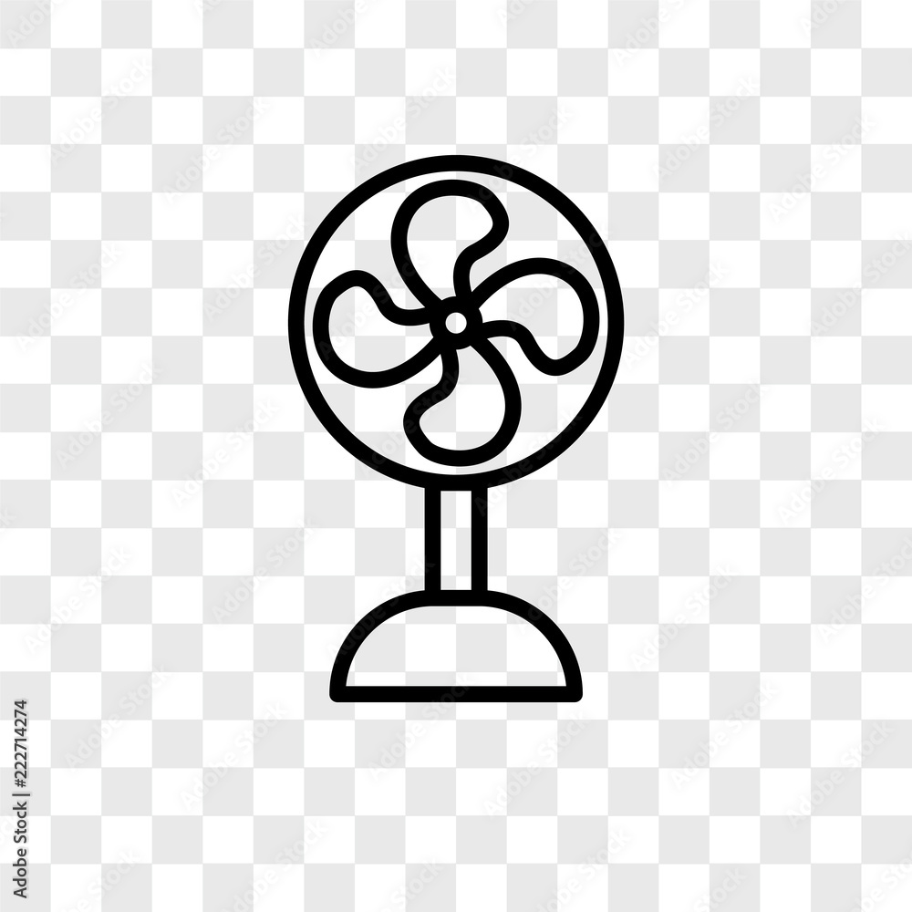 fan icons isolated on transparent background. Modern and editable fan ...