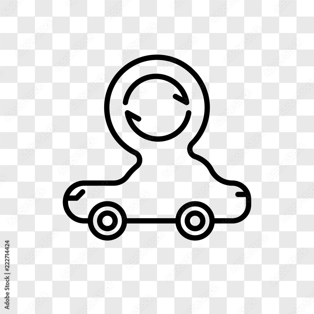 car icons isolated on transparent background. Modern and editable car ...