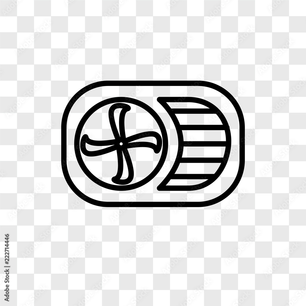 air conditioner icons isolated on transparent background. Modern and ...