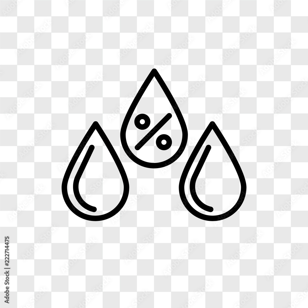 humidity icons isolated on transparent background. Modern and editable ...