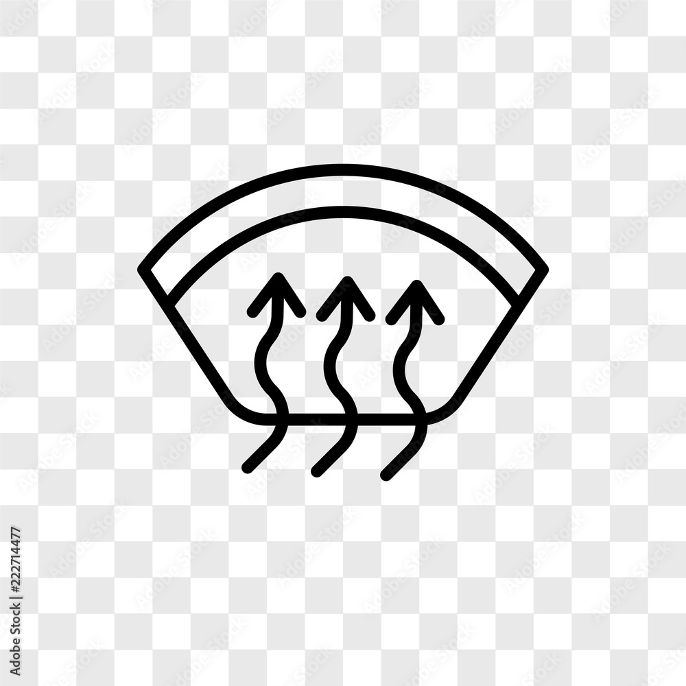 air conditioner icons isolated on transparent background. Modern and ...