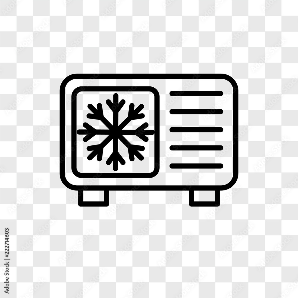 cooling icons isolated on transparent background. Modern and editable ...