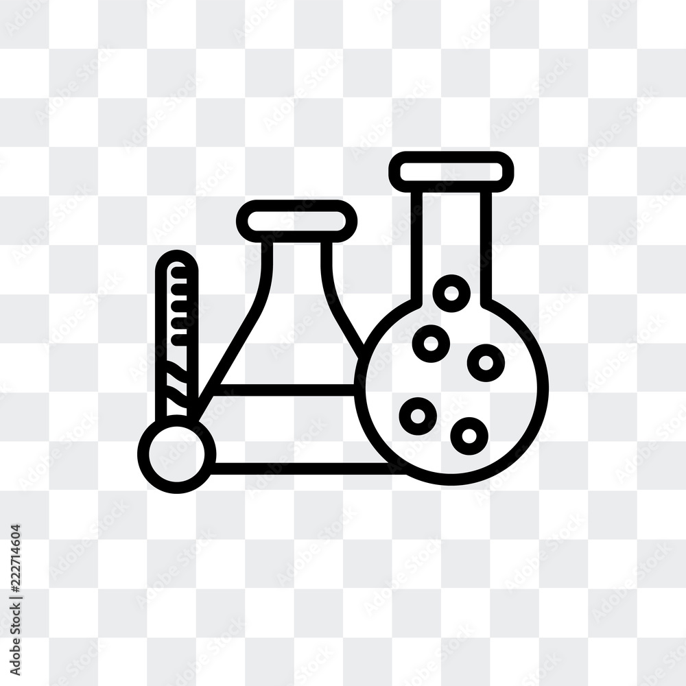 test tube icon isolated on transparent background. Modern and editable ...