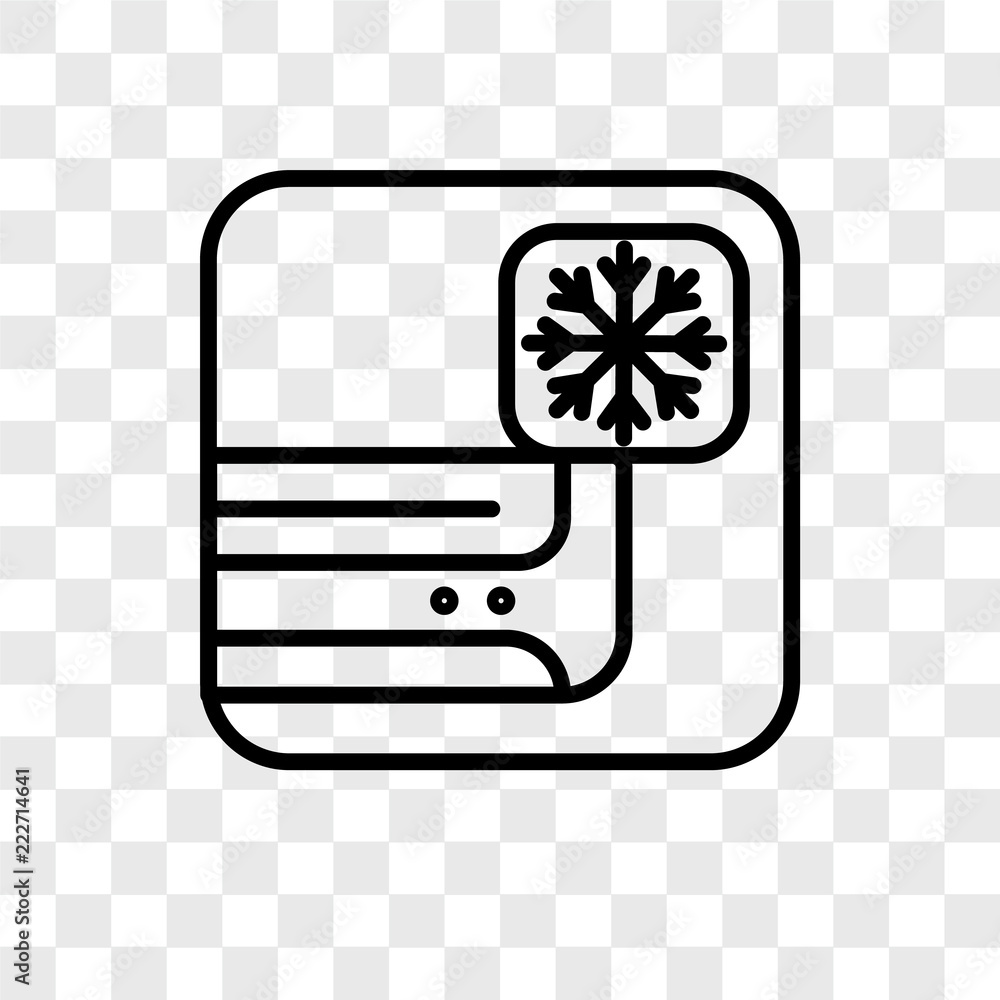 air conditioner icons isolated on transparent background. Modern and ...