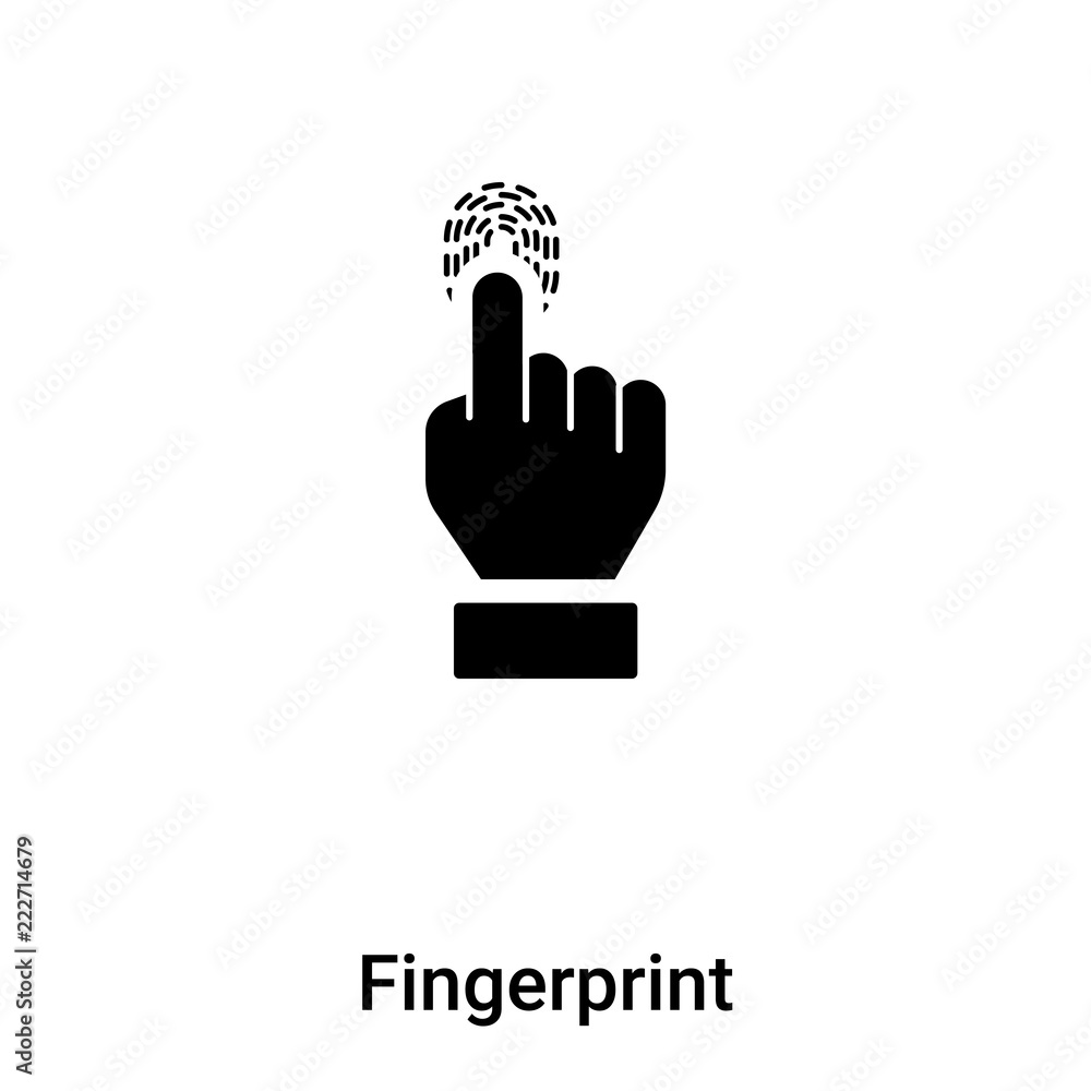 Fingerprint icon vector isolated on white background, logo concept of ...