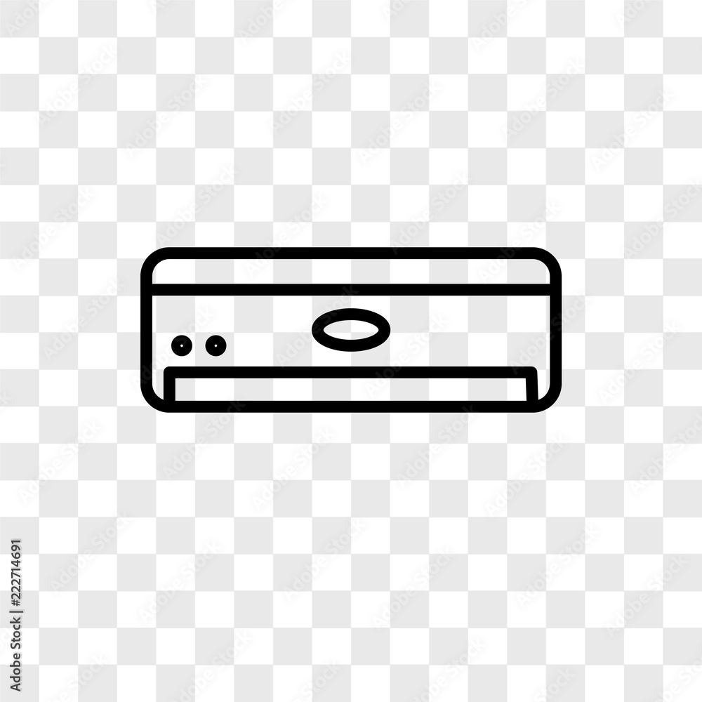 air conditioner icons isolated on transparent background. Modern and ...