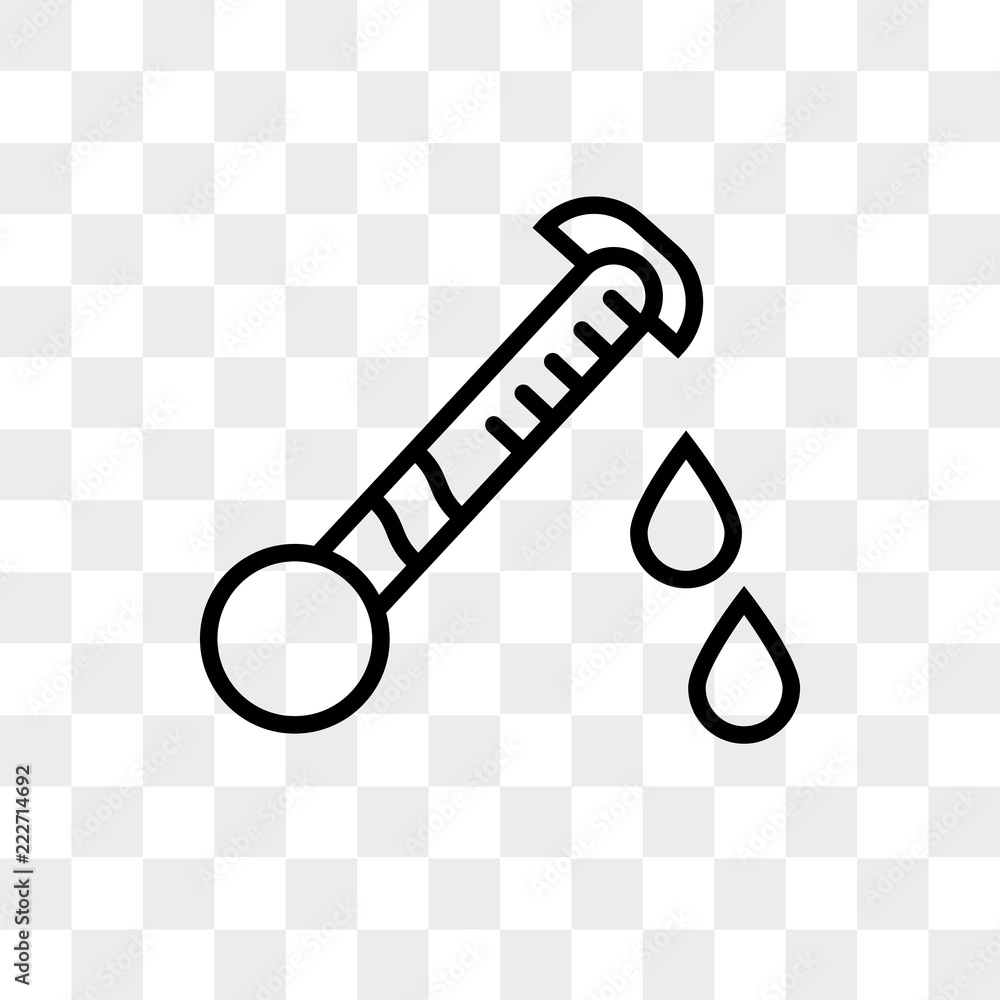 test tube icon isolated on transparent background. Modern and editable ...