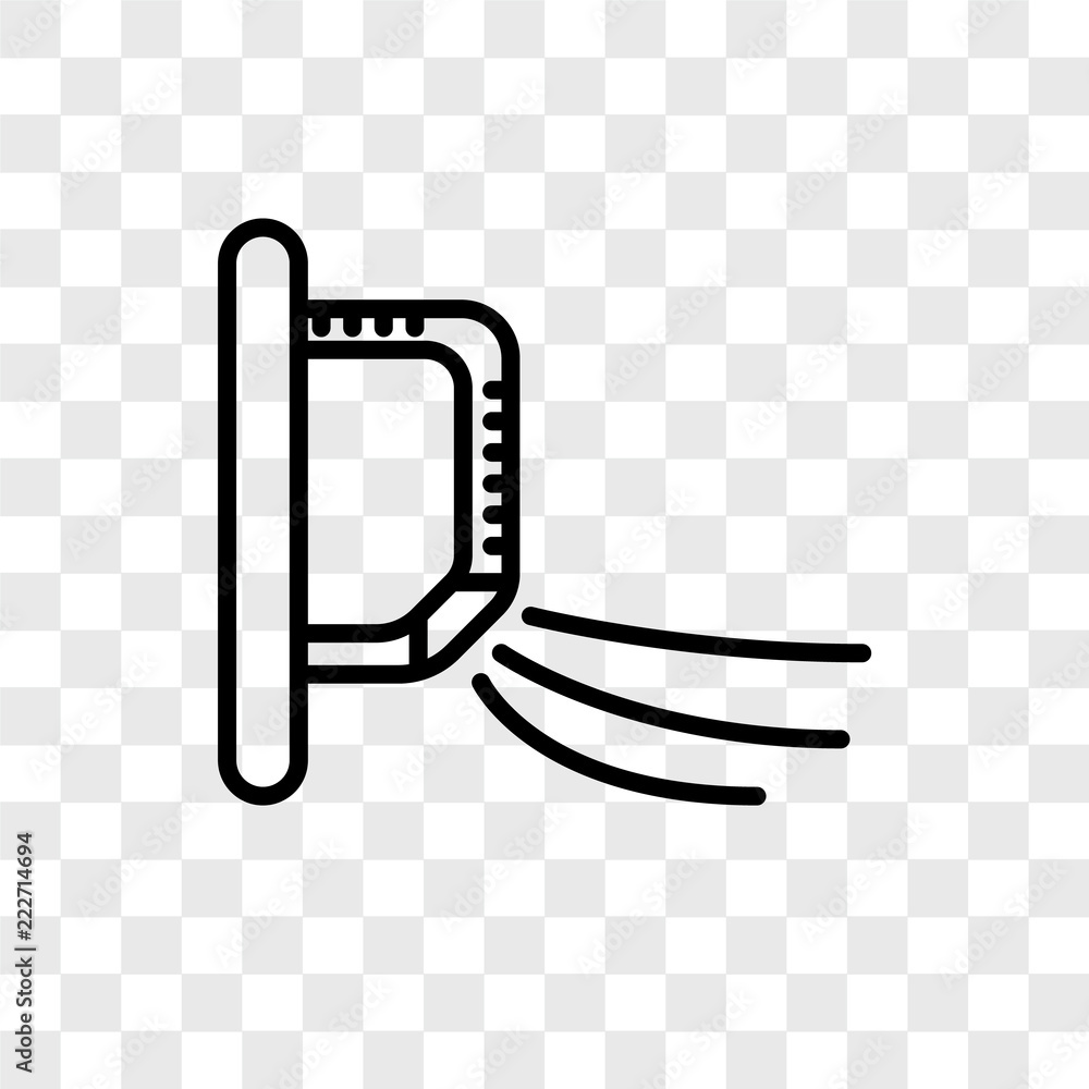 air conditioner icons isolated on transparent background. Modern and ...