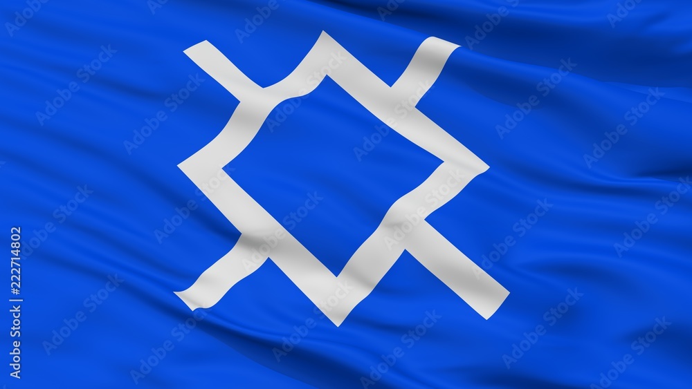 Northern Cheyenne Indian Flag, Closeup View, 3D Rendering Stock ...