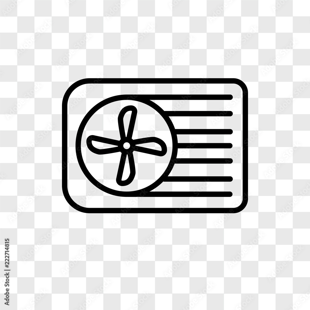 air conditioner icons isolated on transparent background. Modern and ...
