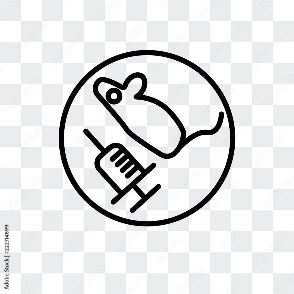 animal testing icon isolated on transparent background. Modern and ...