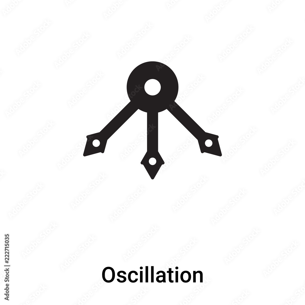 Oscillation icon vector isolated on white background, logo concept of ...