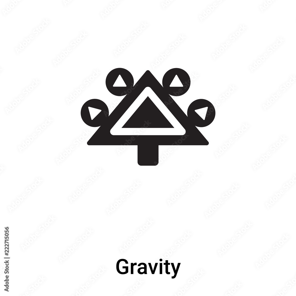 Gravity icon vector isolated on white background, logo concept of ...