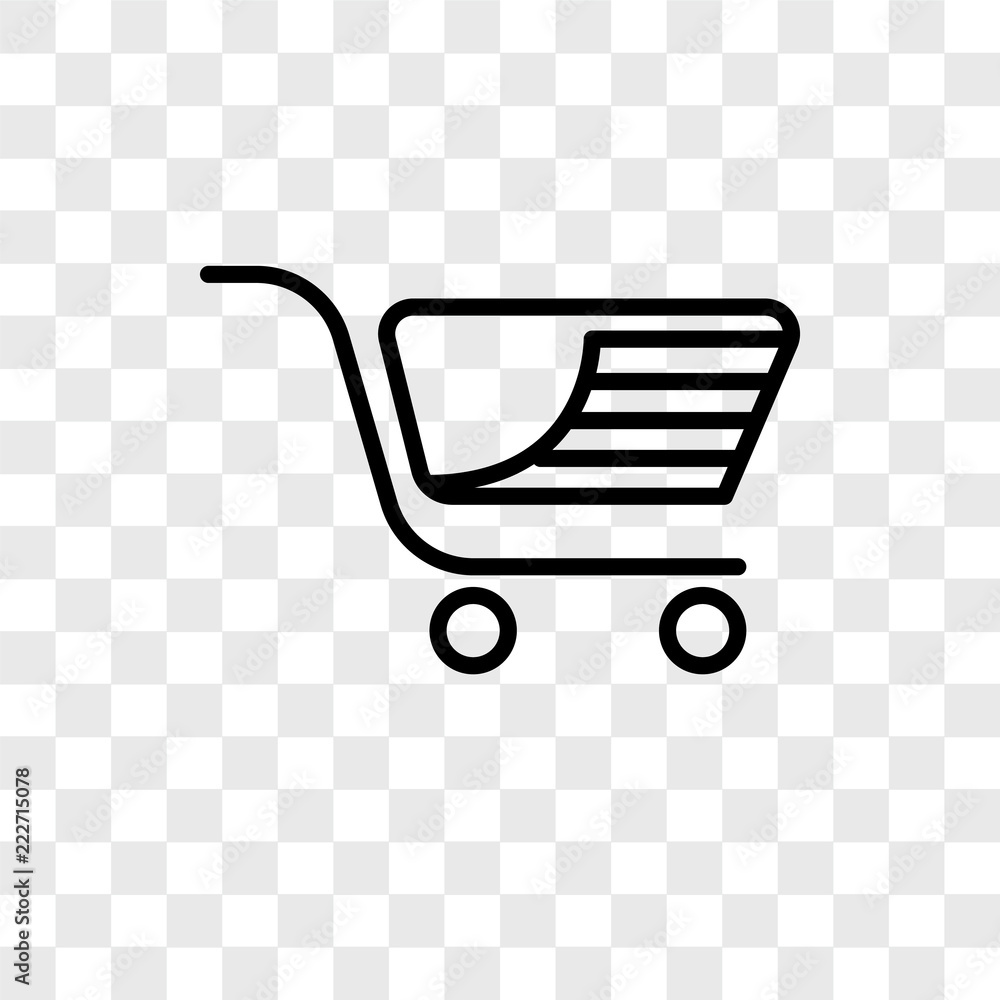 trolley icons isolated on transparent background. Modern and editable ...