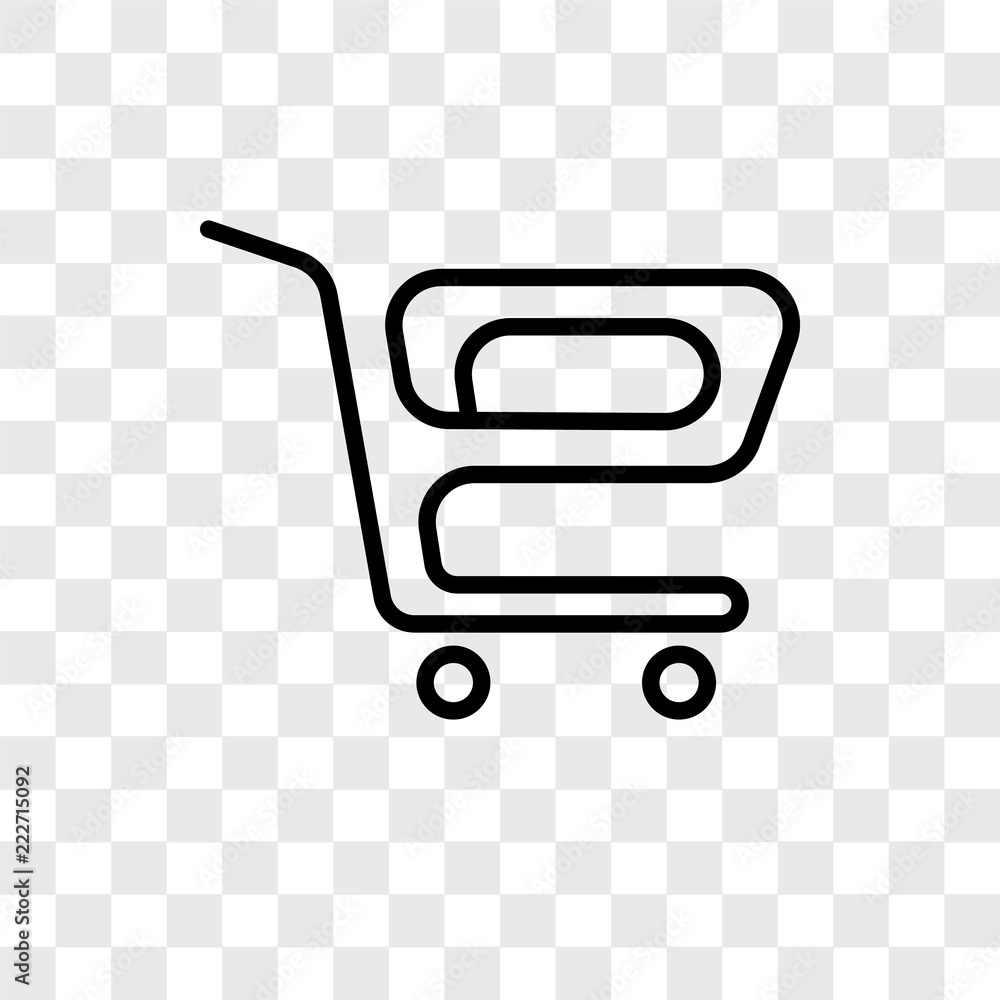 trolley icons isolated on transparent background. Modern and editable ...