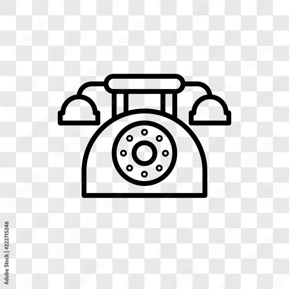 telephone icons isolated on transparent background. Modern and editable ...