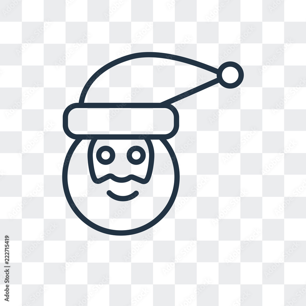 santa claus icon isolated on transparent background. Modern and ...