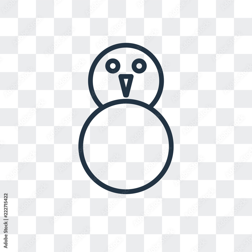 snowman icon isolated on transparent background. Modern and editable ...