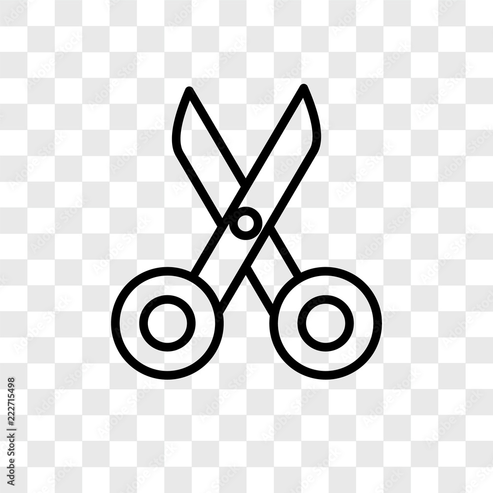 scissors icons isolated on transparent background. Modern and editable ...
