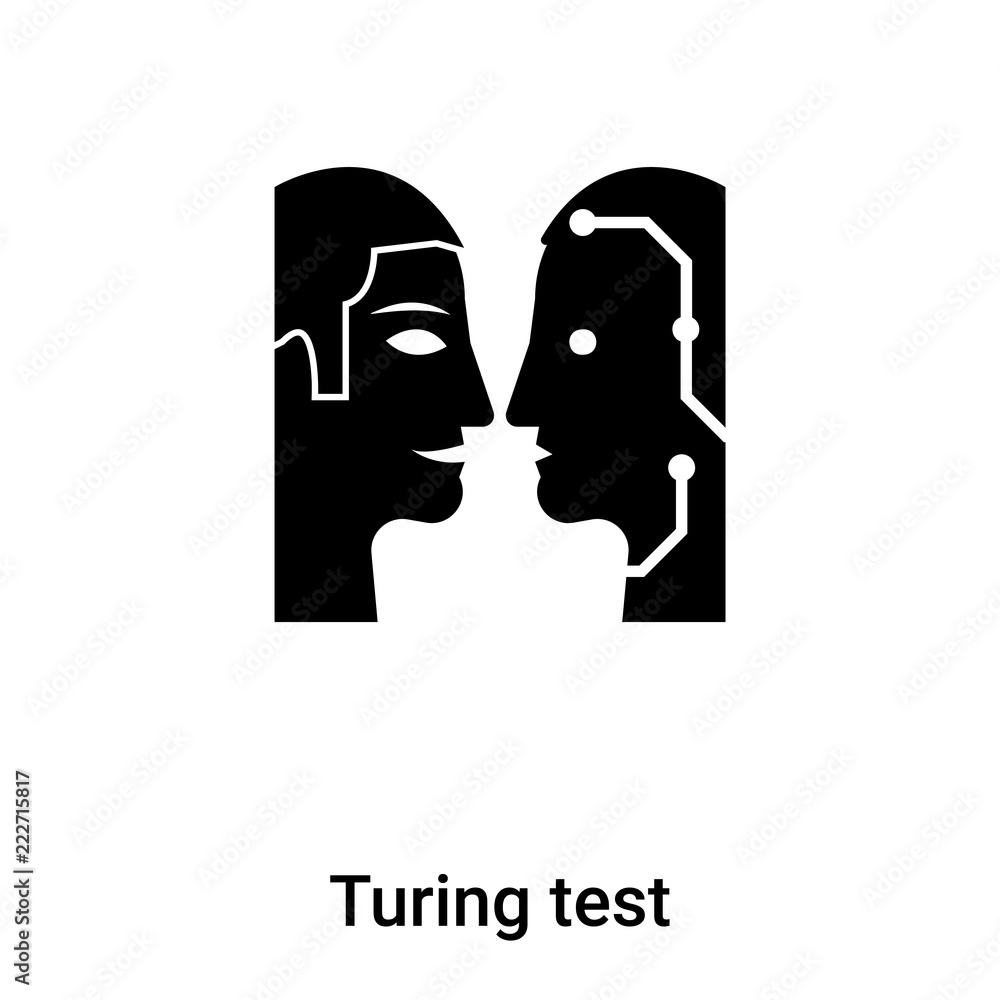 Turing test icon vector isolated on white background, logo concept of ...
