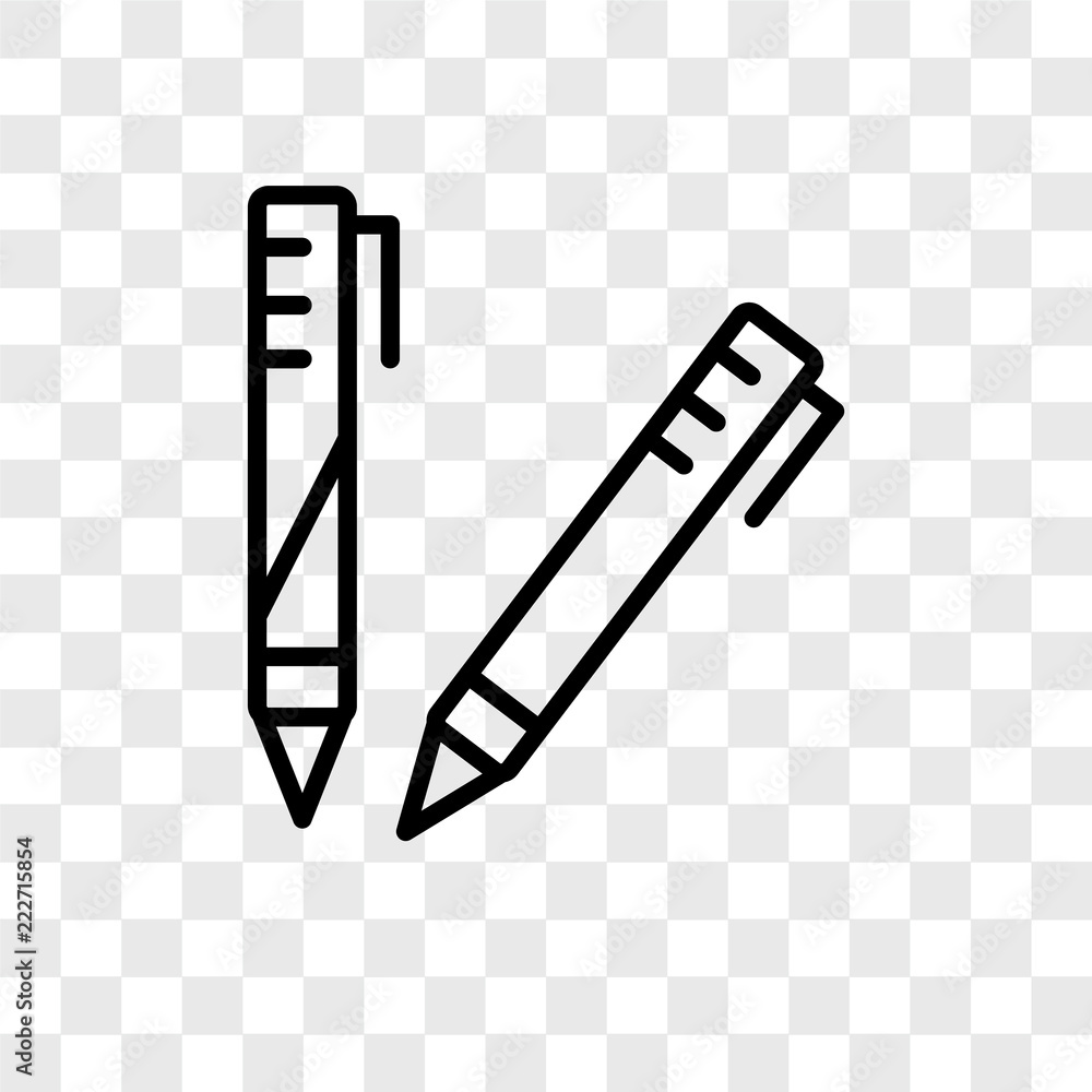 pencil icons isolated on transparent background. Modern and editable ...