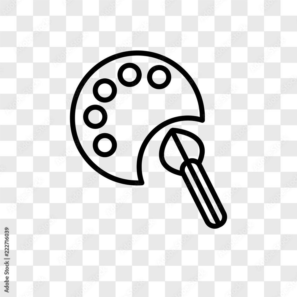 paint palette icons isolated on transparent background. Modern and ...