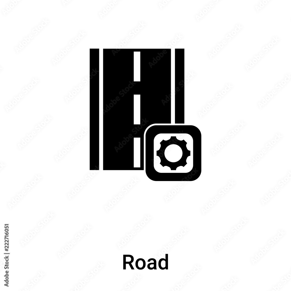 Road icon vector isolated on white background, logo concept of Road ...